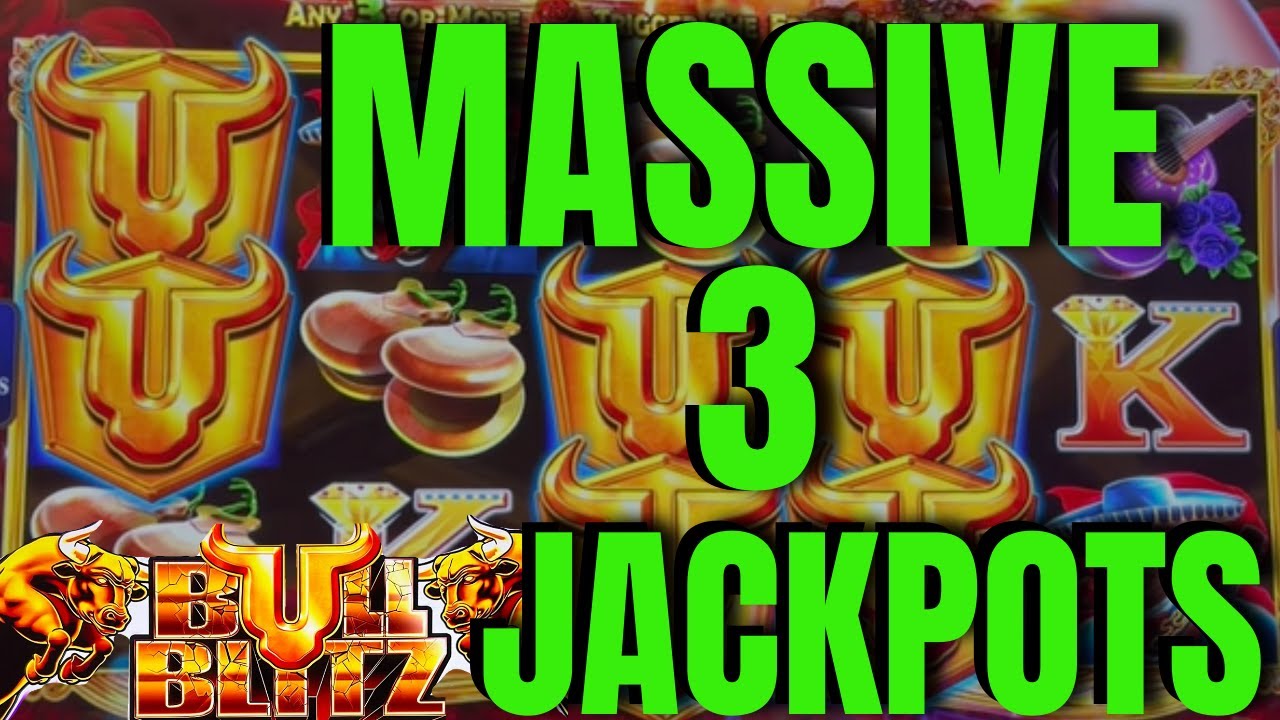 MASSIVE! 3 JACKPOTS! My best session ever on BULL BLITZ slot machine at ...