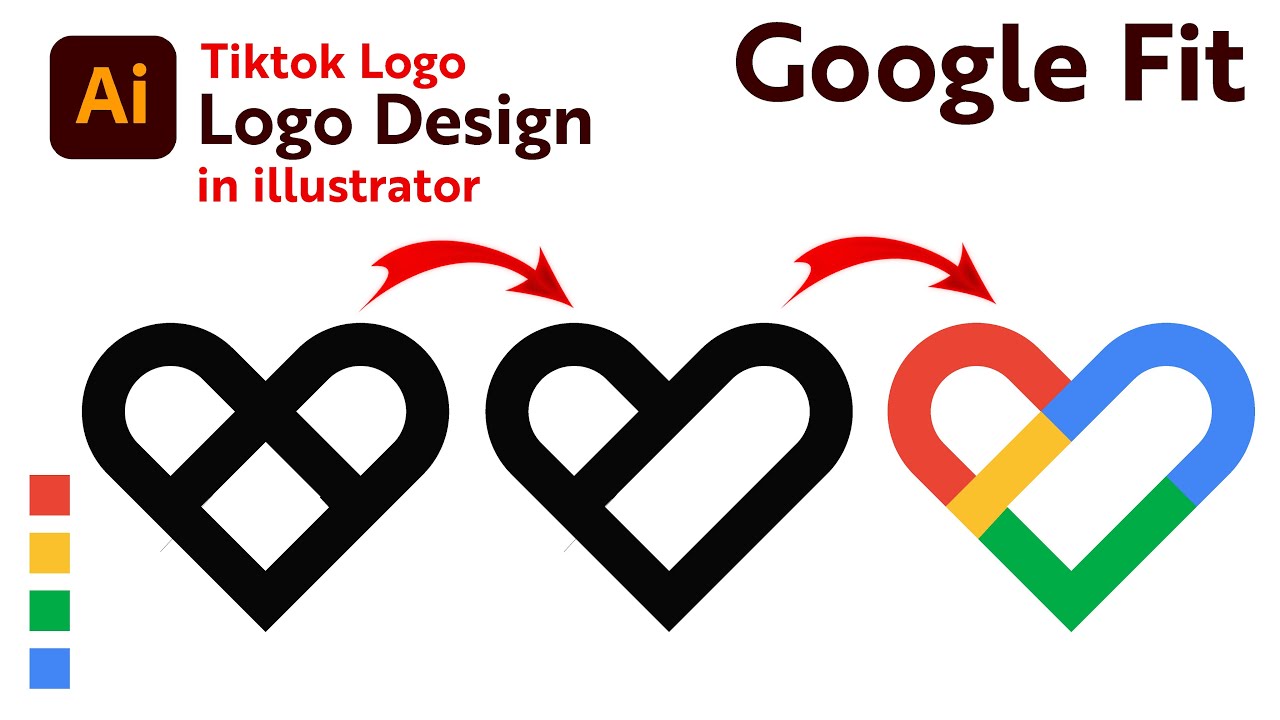 How to Create Google Fit Logo in Adobe Illustrator | Google Logo Design ...