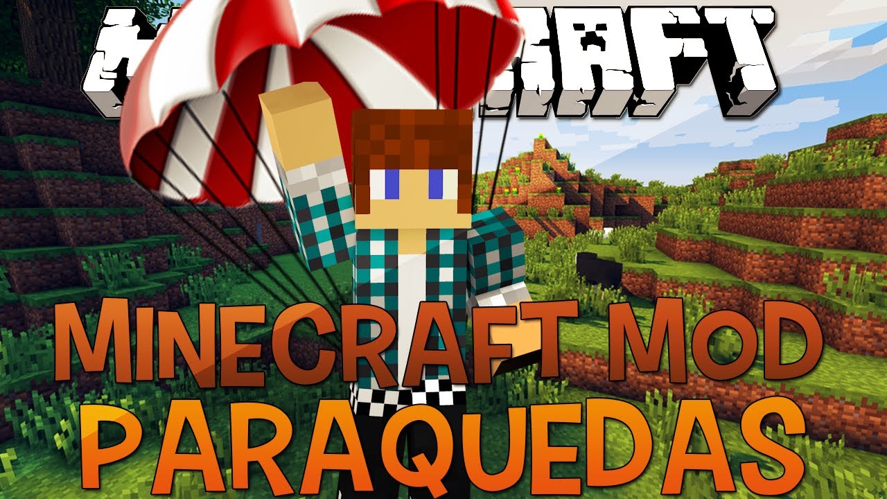 Paraquedas no Minecraft - Minecraft Mod 1.5.2 Parachute Mod - YouTube