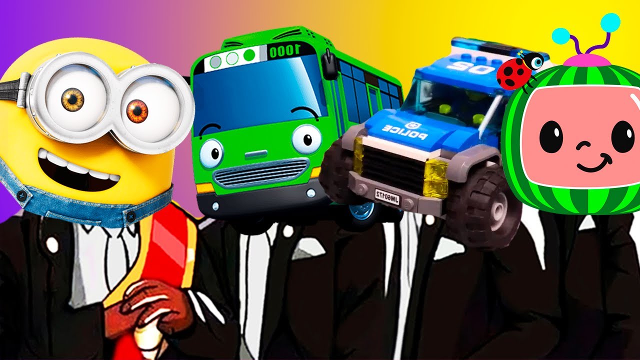 Minions & Tayo the Little Bus & Lego Police & Cocomelon | COFFIN DANCE ...