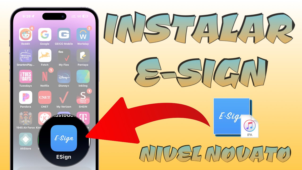 COMO INSTALAR ESIGN PASO A PASO SIN PC DESDE TU IPHONE NIVEL NOVATO 100 ...