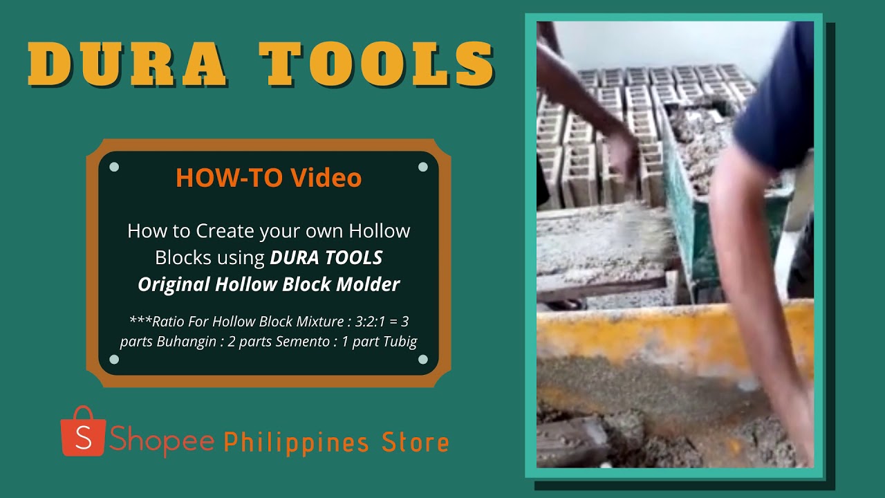 How to Create your own Hollow Blocks using DURA TOOLS Original Hollow ...