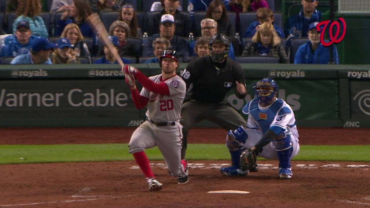 WSH@KC: Murphy collects 1,000th hit of his career - YouTube