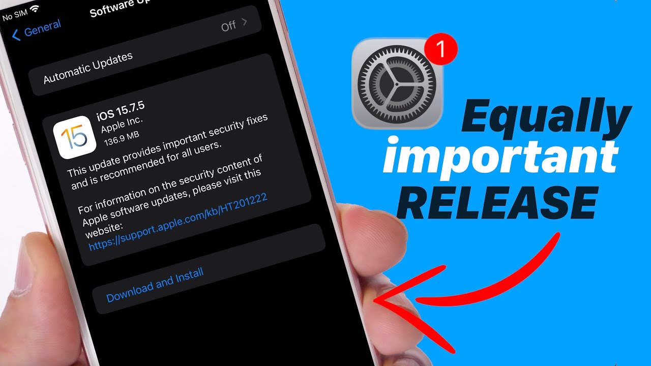 iOS 15.7.5 Released - Equally IMPORTANT! - YouTube