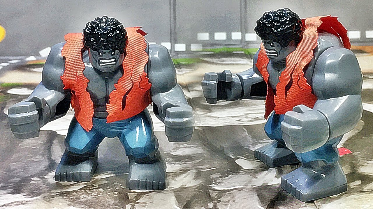 sy 그레이 헐크 레고 짝퉁 미니피겨 회색헐크 Lego knockoff Grey Hulk Super Heroes - YouTube