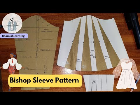 How to draft Bishop Sleeve Pattern in easy & simple steps | Pattern Making | - YouTube