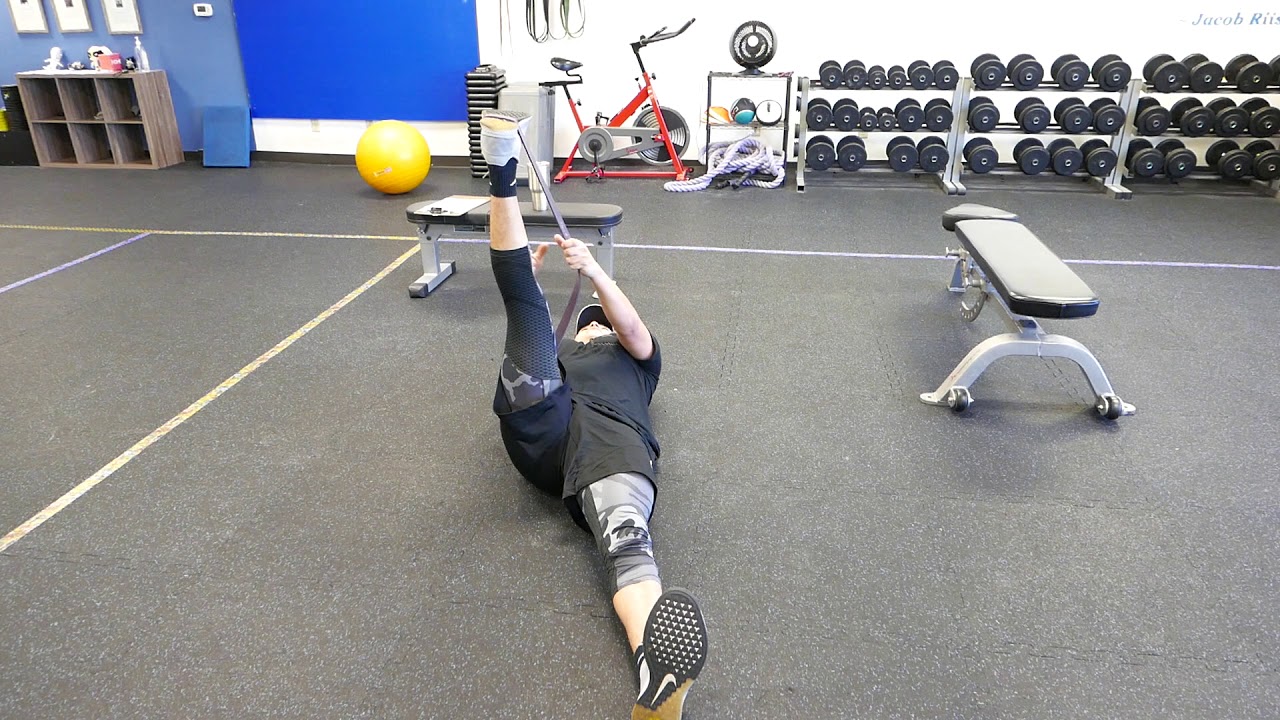 3 Way Hamstring Band Stretch - YouTube