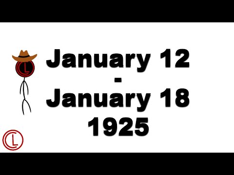January 12, 1925 - January 18, 1925 - YouTube
