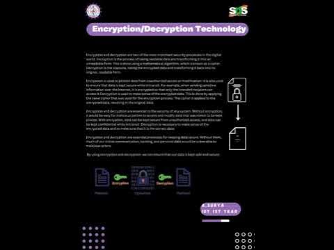 Encryption and Decryption explained. #SNSinstitutions #SNSdesignthinking #sns - YouTube