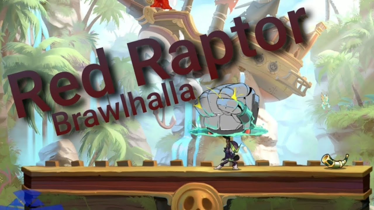 Playing as Red Raptor against a bot in Brawlhalla - YouTube