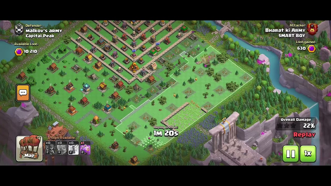 COC GAME PLAY CLAN CAPITAL MAIN VILLAGE ATTACK part 1 - YouTube