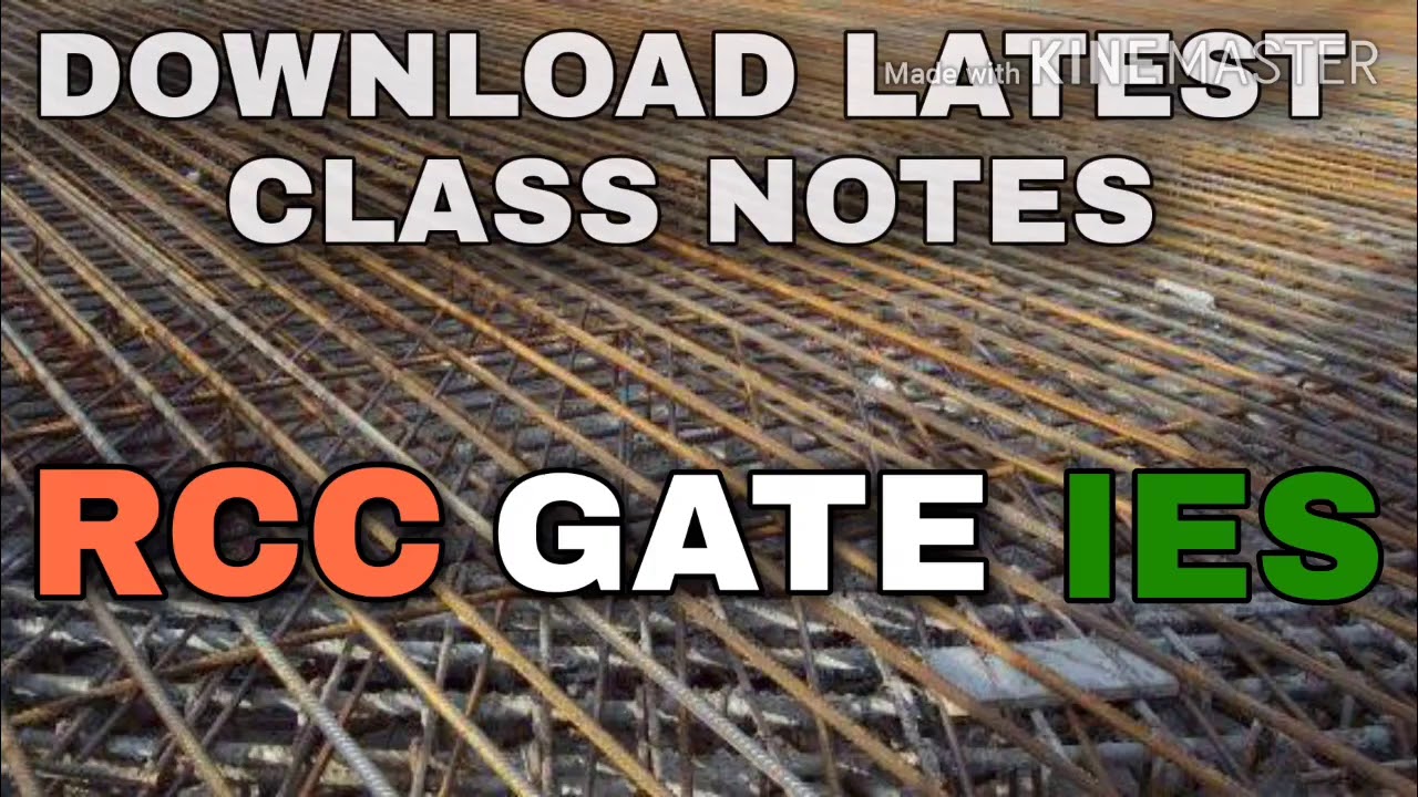 Download latest class notes of RCC free GATE /IES 2020 - YouTube