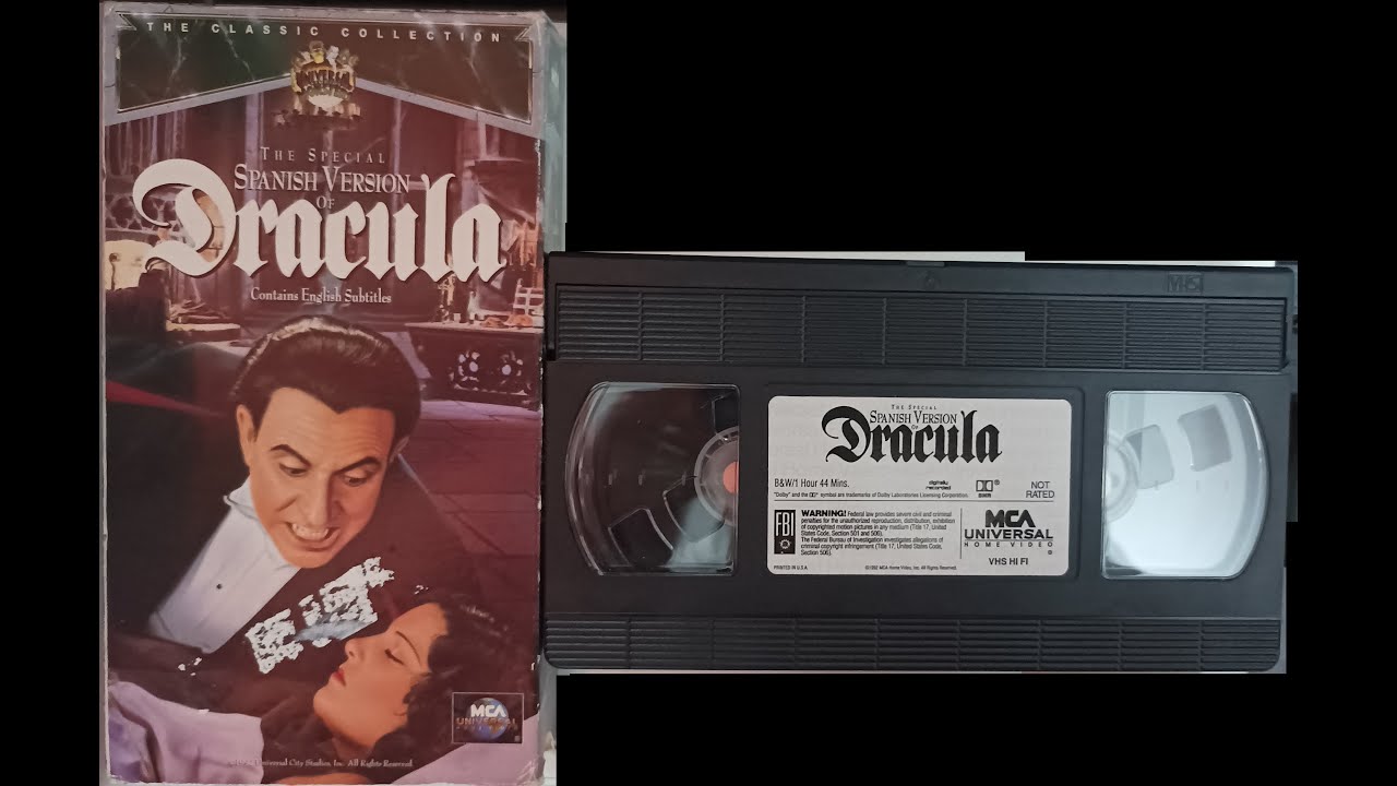 Opening to Drácula (1931 Spanish version) 1992 VHS - YouTube