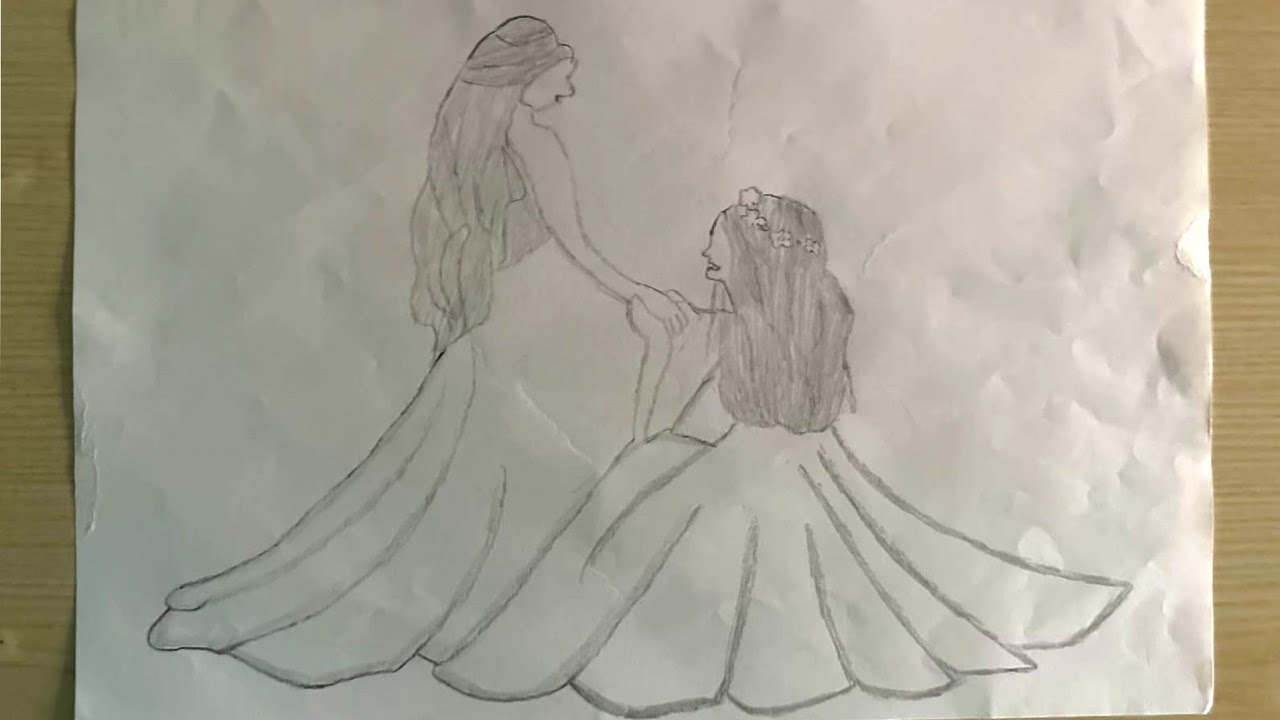 The Art of Femininity: Pencil Sketches of Women & Girls - YouTube