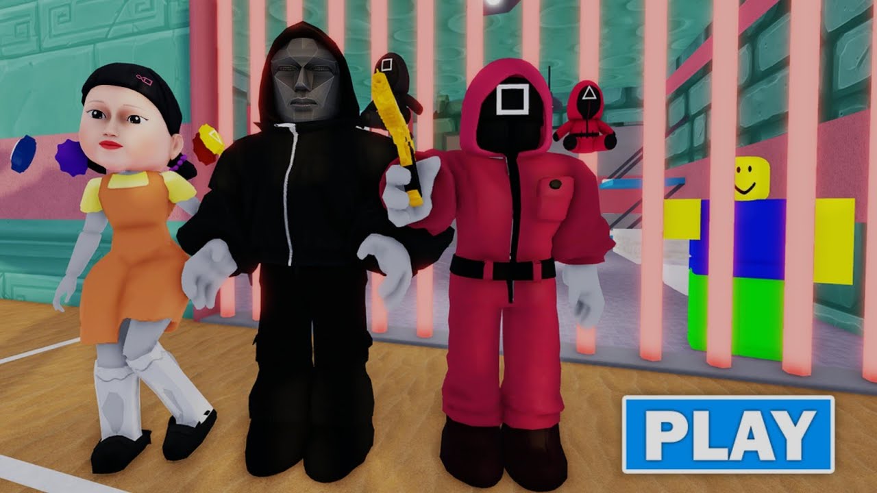 SQUID GAME FAMILY PRISON RUN! OBBY ROBLOX - YouTube