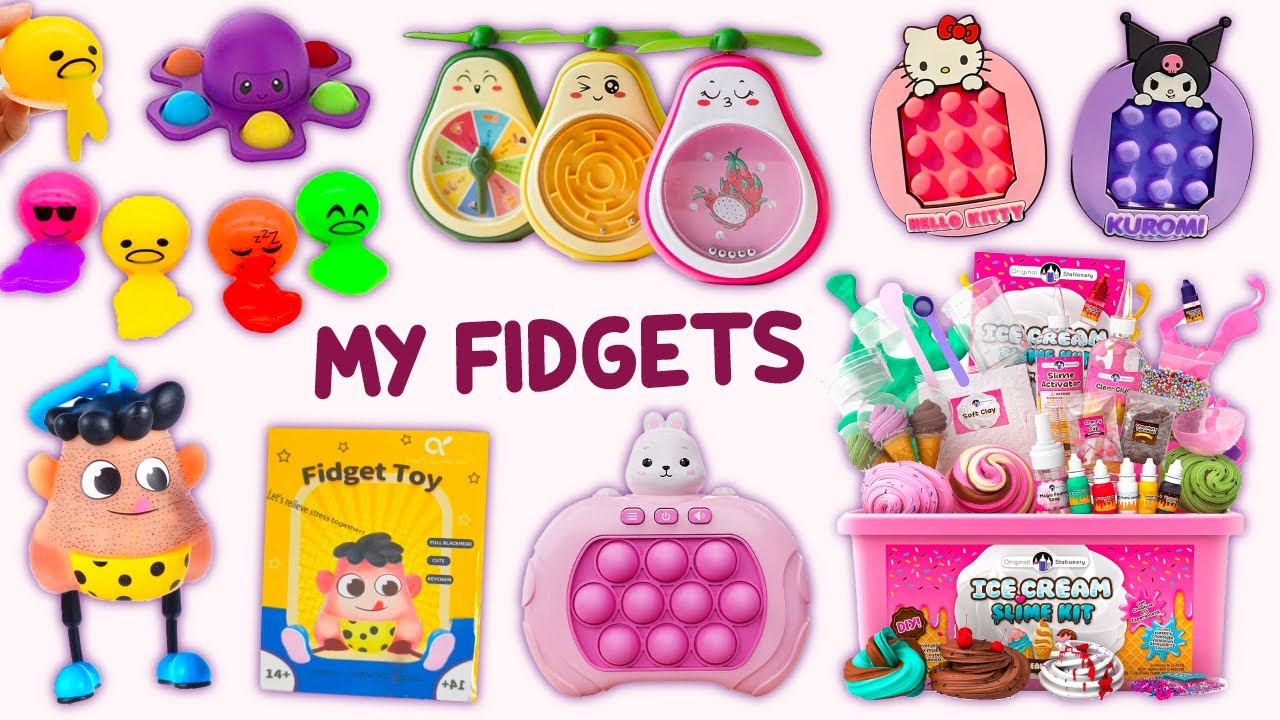 My Fidgets and Gadgets - Bunny Pop It Game - Ice Cream Slime Kit ...