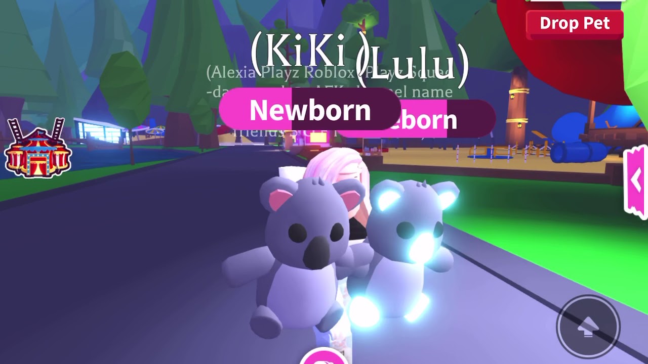 Koala sleepover! Roblox adopt me roleplay - YouTube