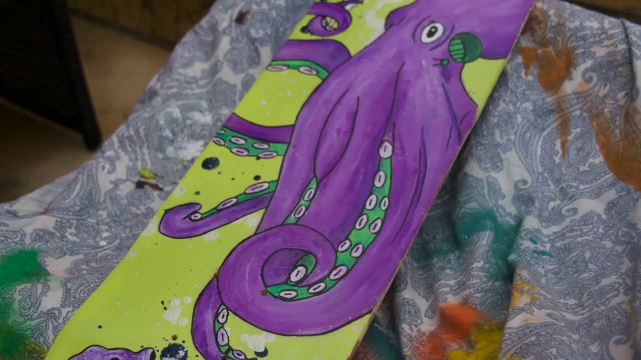 Making a Custom Skateboard Deck! (Octopus Theme) - YouTube