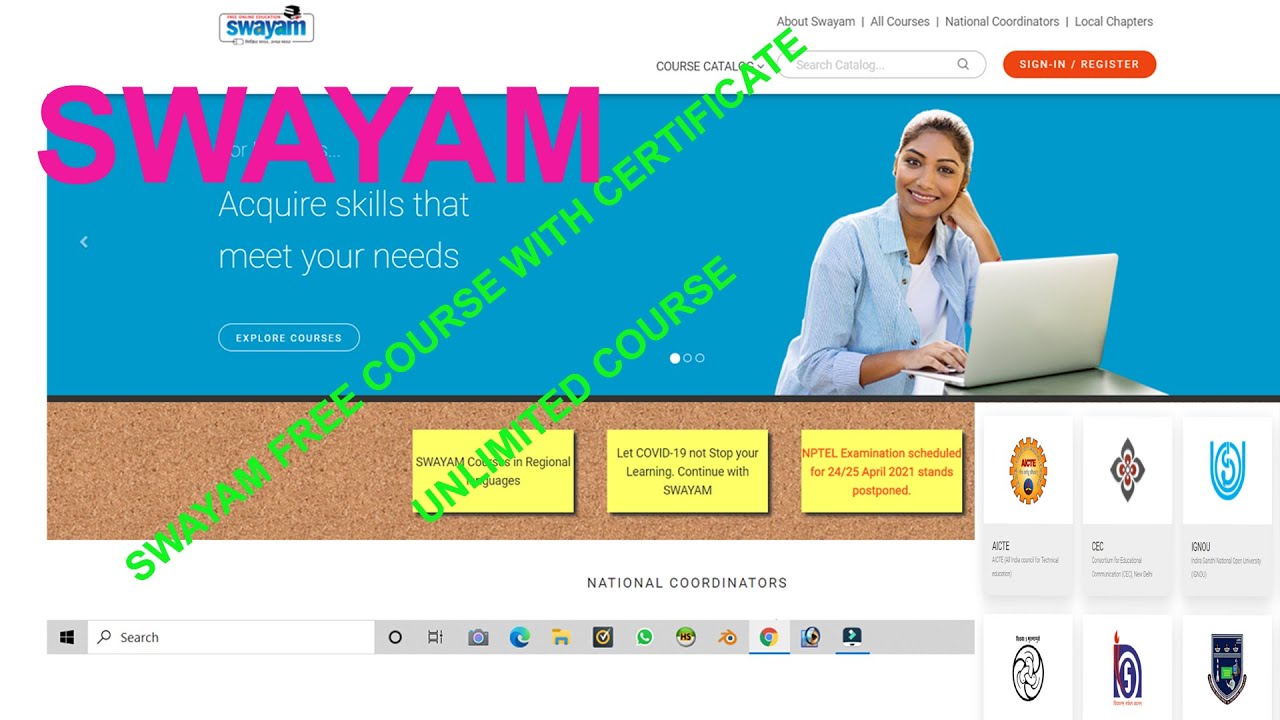 REGISTER PROCESS OF SWAYAM. SWAYAM CENTRAL IS THE LARGEST ONLINE ...