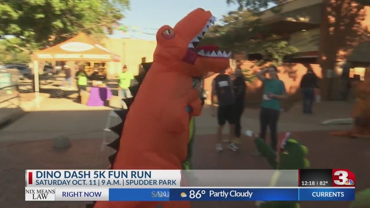 Dino Dash 5k fun run - YouTube