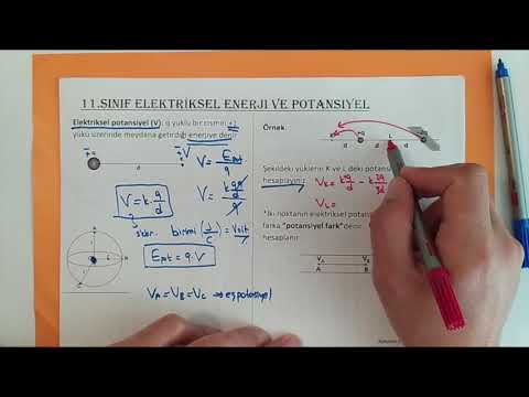 11.SINIF FİZİK ELEKTRİKSEL POTANSİYEL VE ENERJİ