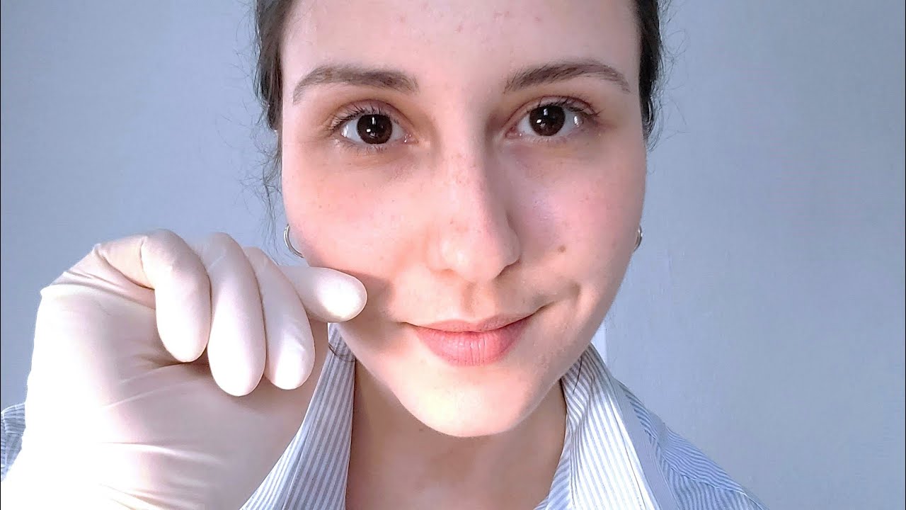 ASMR • Face Examination ~ Latex Gloves ~ Personal Attention {Close Up ...