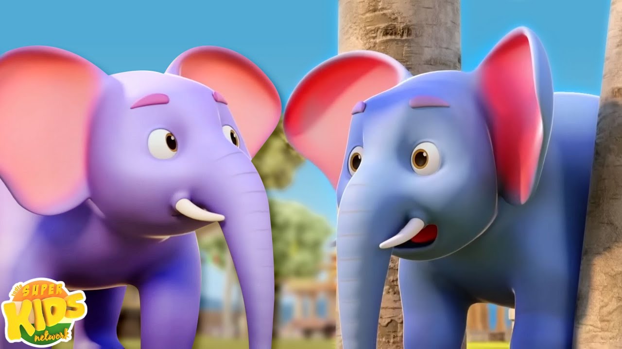 एक मोटा हाथी, Ek Mota Hathi Poem, Hindi Cartoon and Nursery Rhymes ...