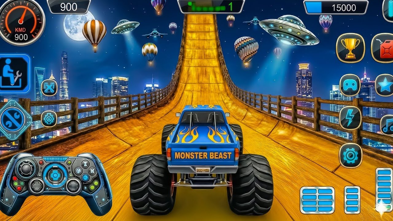 Monster Truck Mega Ramp Impossible Driver - 4x4 Ultimate Car Stunts GT ...