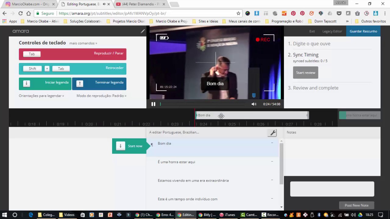 Como legendar videos no Amara org - YouTube