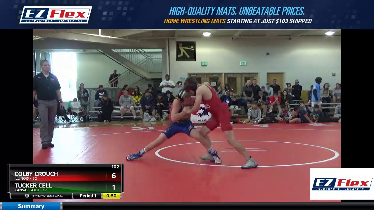 Mat 2 102 Colby Crouch Illinois Vs Tucker Cell Kansas Gold - YouTube