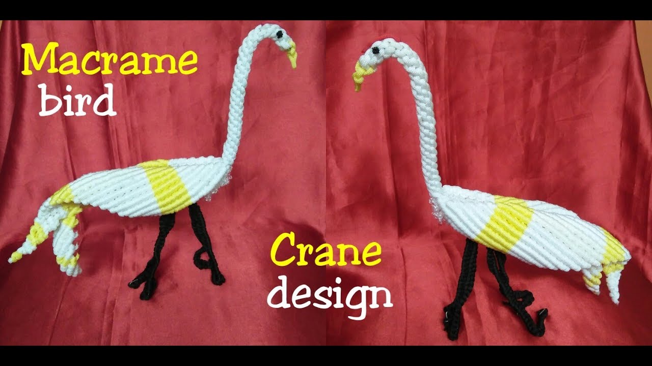 Easy Macrame BIRD/ Crane /Animal Making tutorial step by step - YouTube