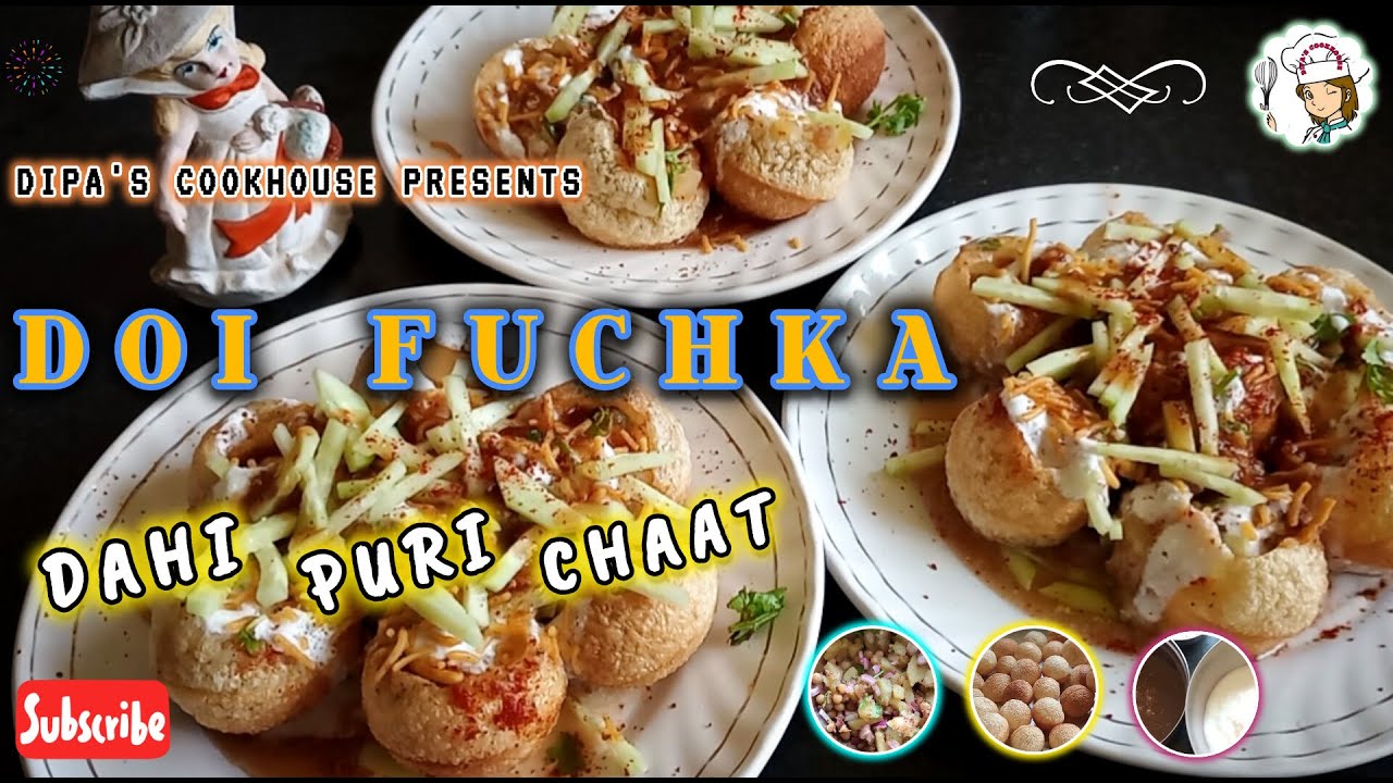 দই ফুচকা 🧡 DAHI PURI CHAAT RECIPE 🧡 DOI FUCHKA #fuchka #dahipuri # ...