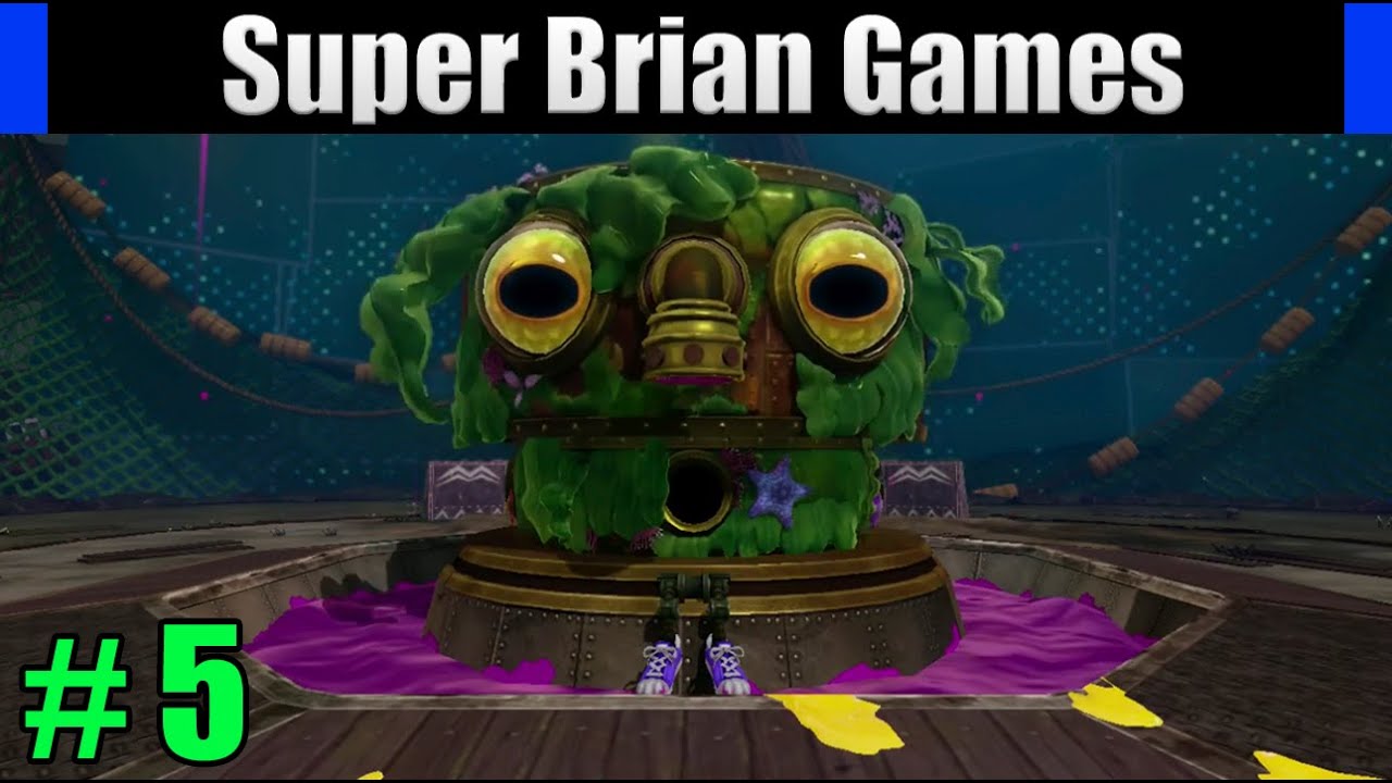 Splatoon Story Mode Boss Fight The Dreaded Octonozzle Gameplay Part 5 ...