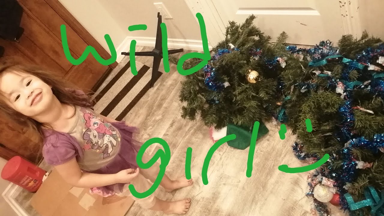 Toddler Destroys Christmas Tree - YouTube