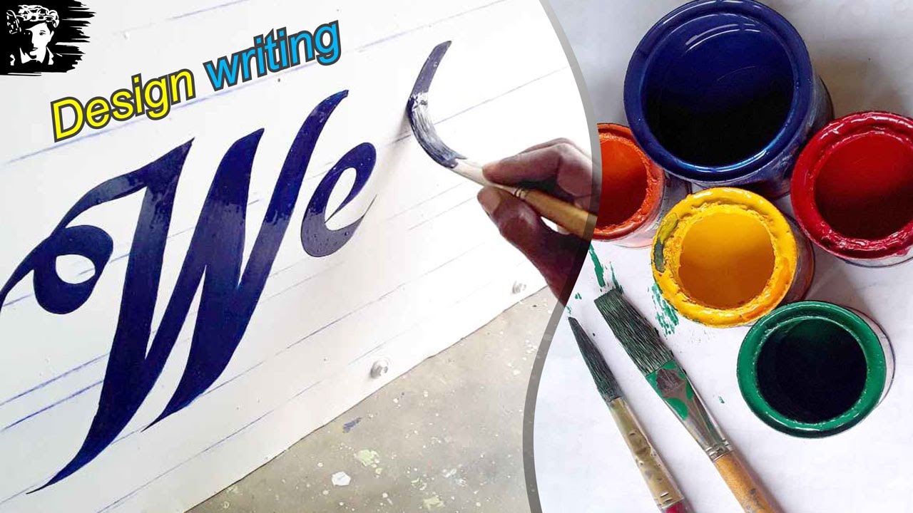 Letter Painting Calligraphy Writing Styles - key of arts - YouTube