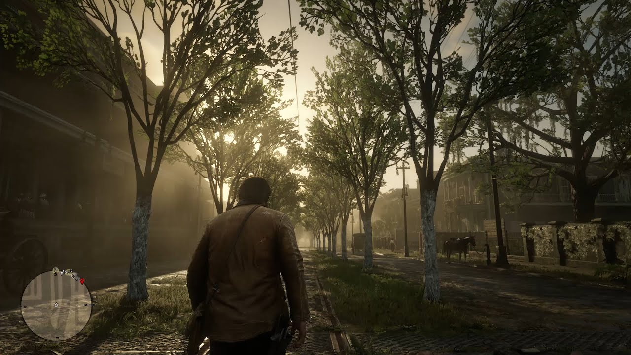 Walking on the beautiful streets of Red Dead Redemption 2 | Relaxing ...