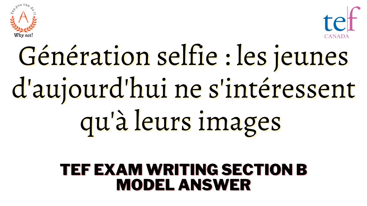Score b2+ or C1 in TEF Writing | Section B | TEF Writing | Influencer ...