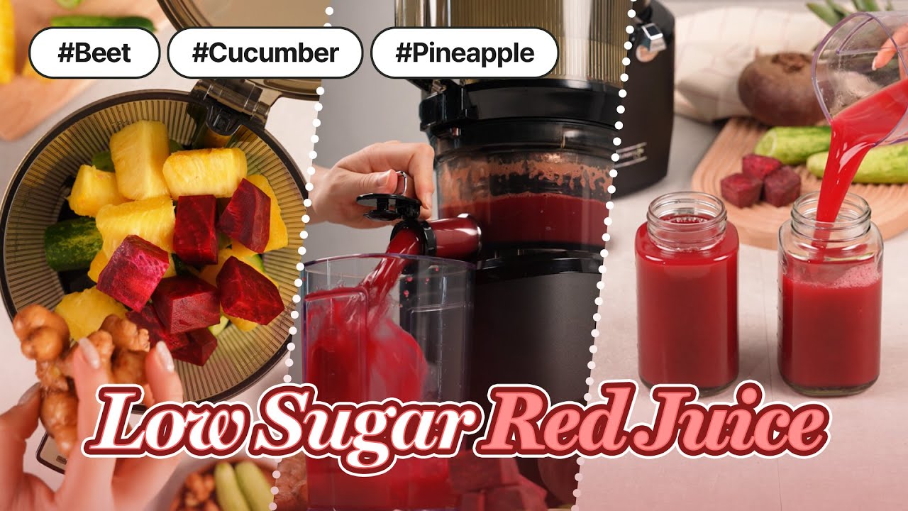 #2 Low Sugar Red Mix Juice Recipe ️🥤😋 I Kuvings Hands-Free Slow Juicer ...