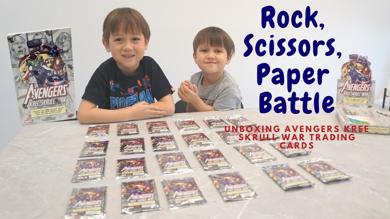 Epic Rock Scissors Paper Battle and Unboxing Avengers Kree-Skrull War ...