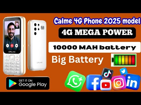 Calme 4g Mega power phone touch &type unboxing! 10000 mah battery phone ...