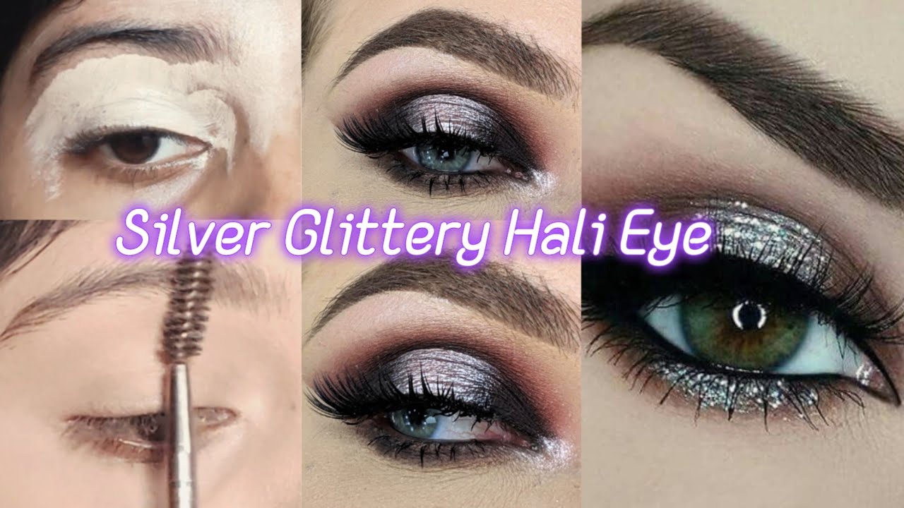 Silver Glitter Eye Makeup Tutorial |How To Apply Loose Glitters| Halo ...
