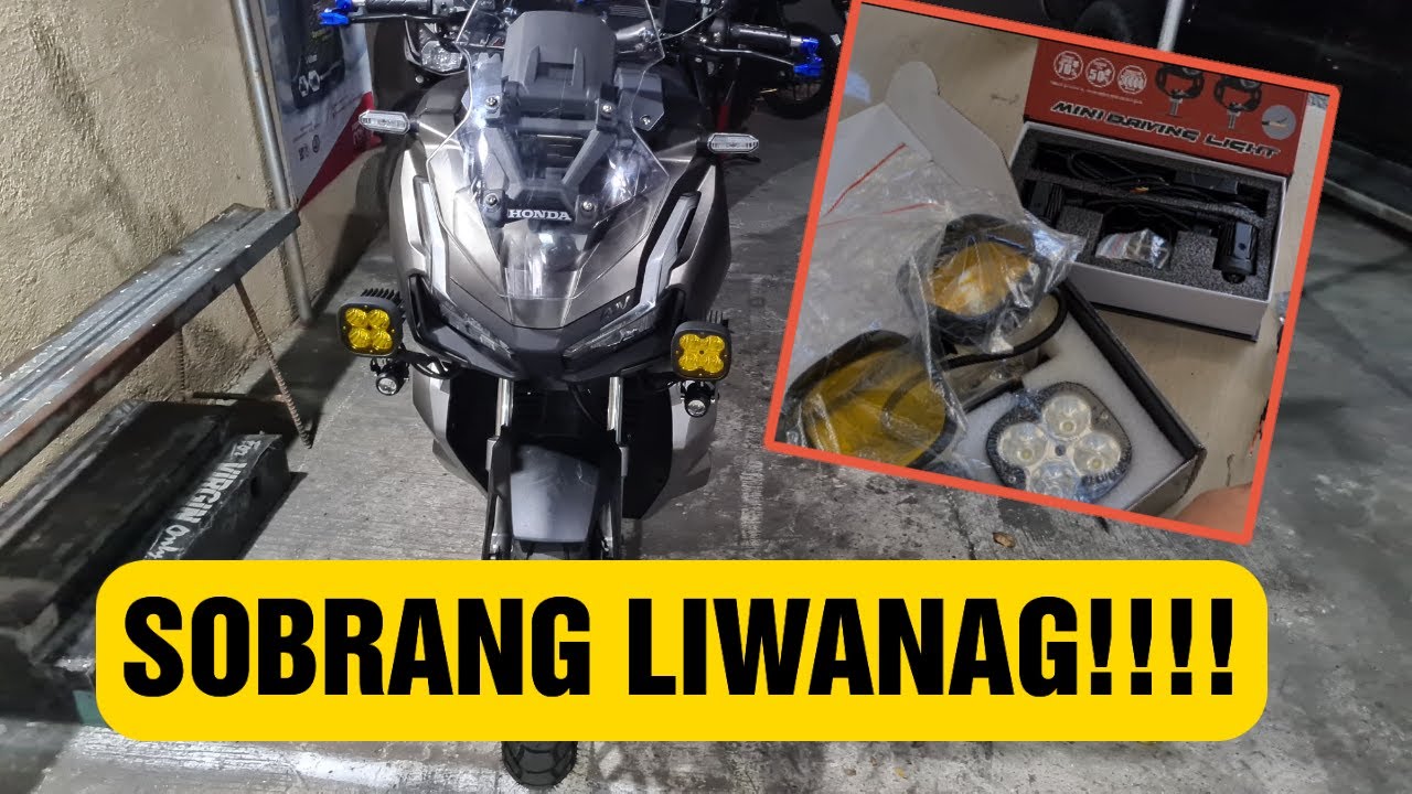 LAZER GUN AND MINI DRIVING LIGHT INSTALLED | ADV 150 - YouTube