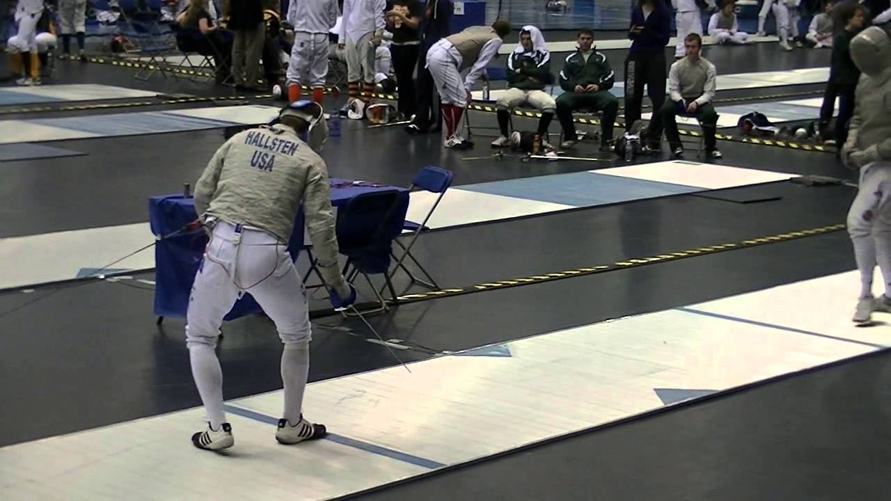 ND MCC Men Saber Gold Medal Match - Bout 6/8 - ND John Hallsten vs OSU ...