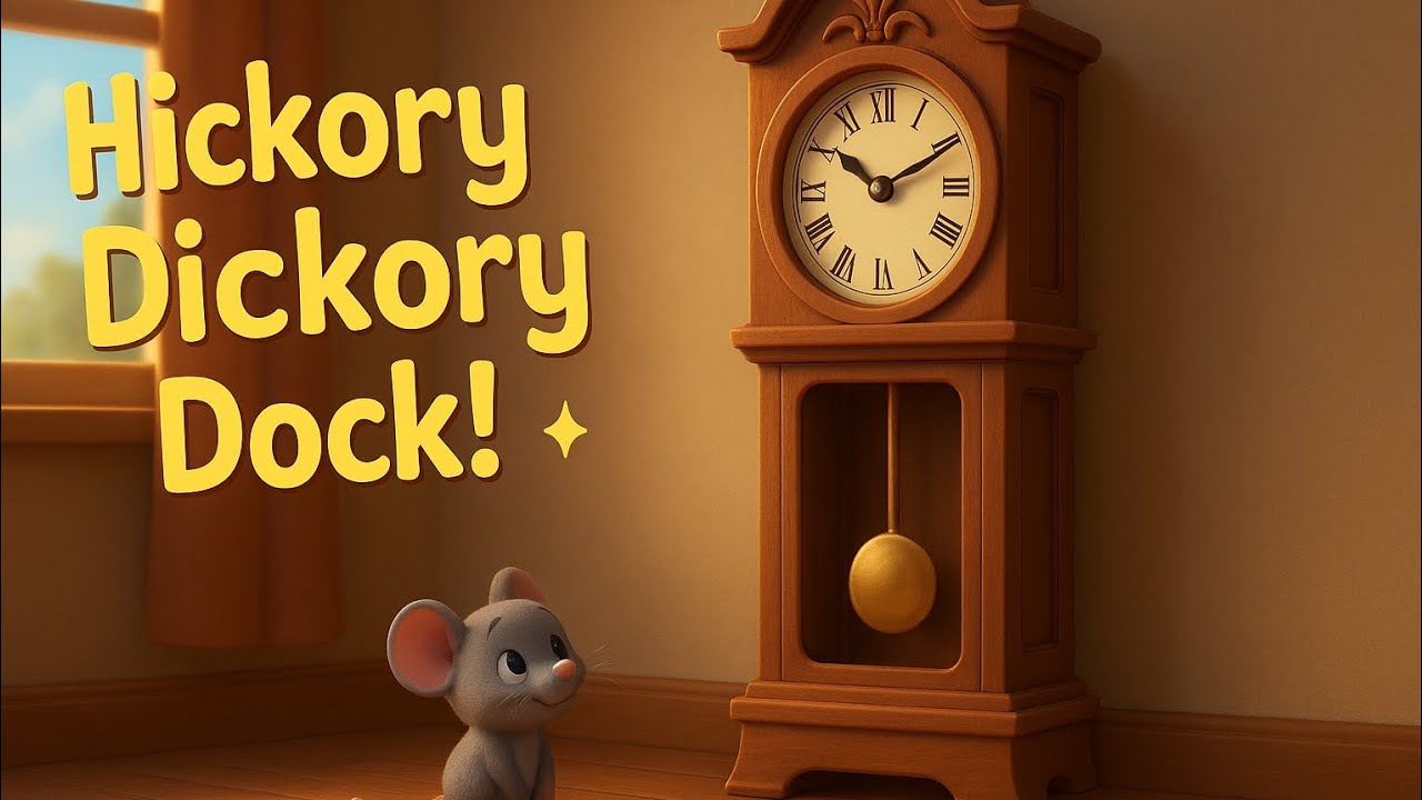 Hickory Dickory Dock | Animated 3D Nursery Rhyme for Kids | Mouse ...