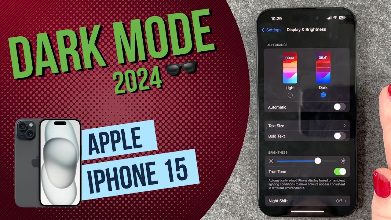how to enable dark mode iphone 15 Pro 2024 - YouTube