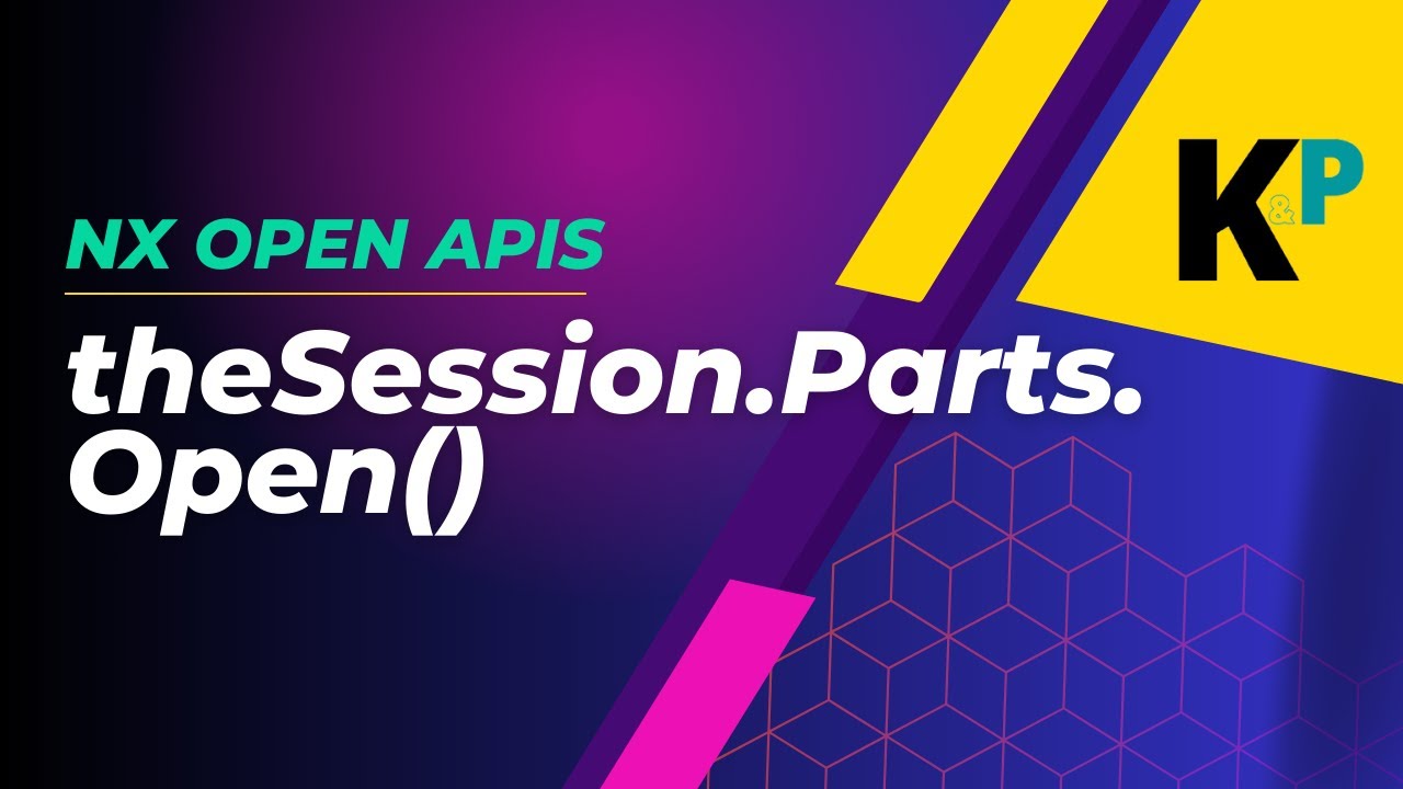 Thesession Parts Open Nx Open Api Programming Parametric Krish Youtube