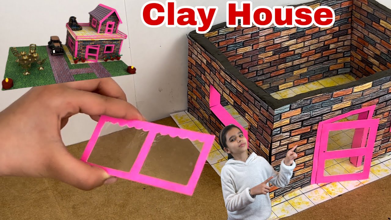 Diy How to make a garden house with clay | Village house | Bedroom with ...