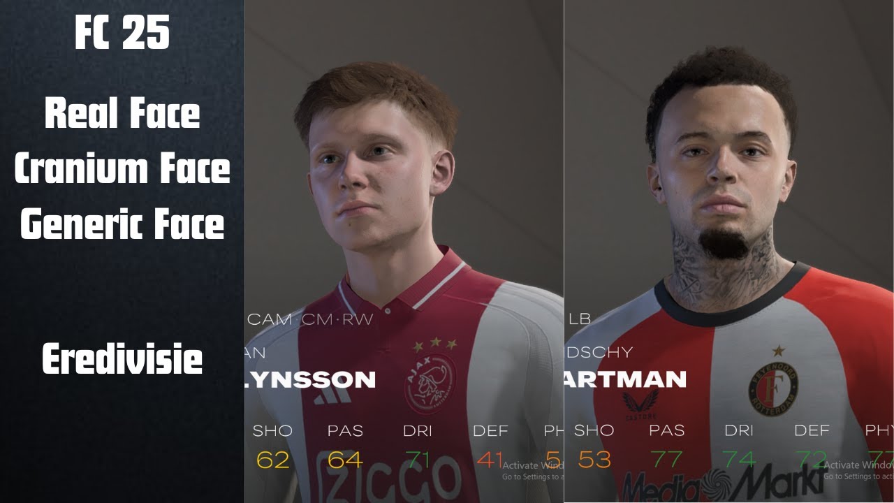 FC 25 | Real Face + Cranium Face + Generic Face All Team Eredivisie ...