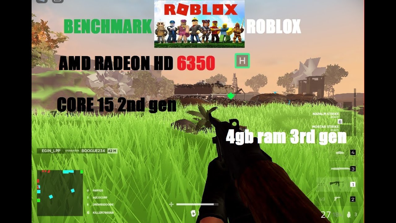 ROBLOX BENCHMARK ON AMD RADEON HD 6350 Core i5 2nd gen 4gb ram\HD ...