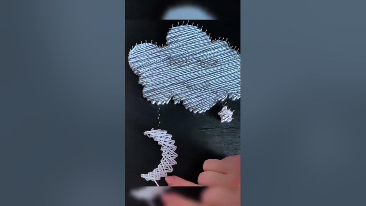 Як зробити картину з ниток та цвяхів стрінг арт Хмаринка String Art Diy набір для творчості